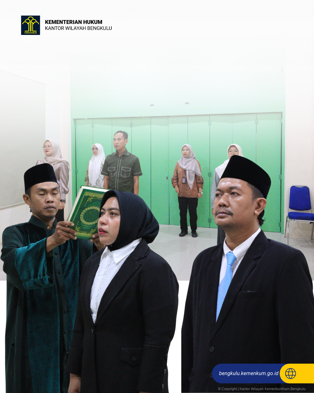 Menteri HAM Lantik Pejabat Manajerial, Kanwil Kementerian Hukum Bengkulu Siap Dukung Penuh